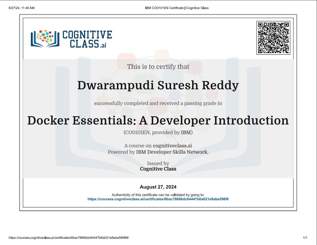Suresh Reddy Dwarampudi on LinkedIn: #docker #containerization # ... Suresh Reddy Dwarampudi on LinkedIn: #docker #containerization # ...