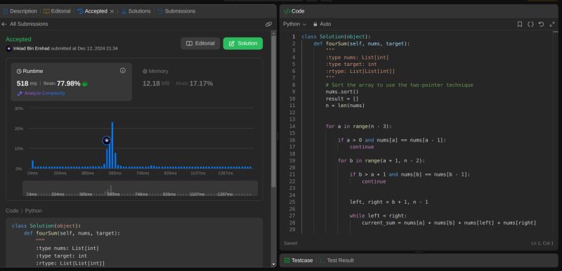 Inkiad Bin Ershad on LinkedIn: #problemsolving #algorithms #foursum # ... Inkiad Bin Ershad on LinkedIn: #problemsolving #algorithms #foursum # ...
