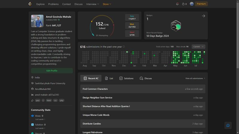 Amol Mahale on LinkedIn: #leetcode #codingchallenge #programming ... Amol Mahale on LinkedIn: #leetcode #codingchallenge #programming ...