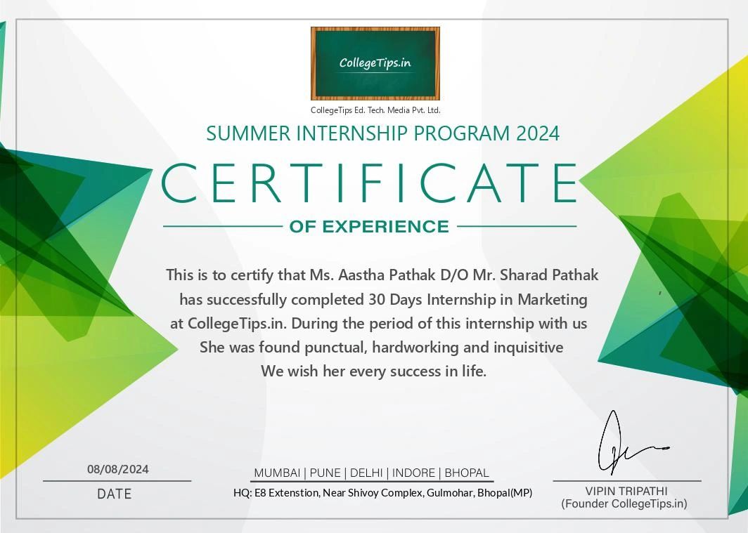 Aastha Pathak on LinkedIn: I’m excited to share that I’ve successfully ... Aastha Pathak on LinkedIn: I’m excited to share that I’ve successfully ...