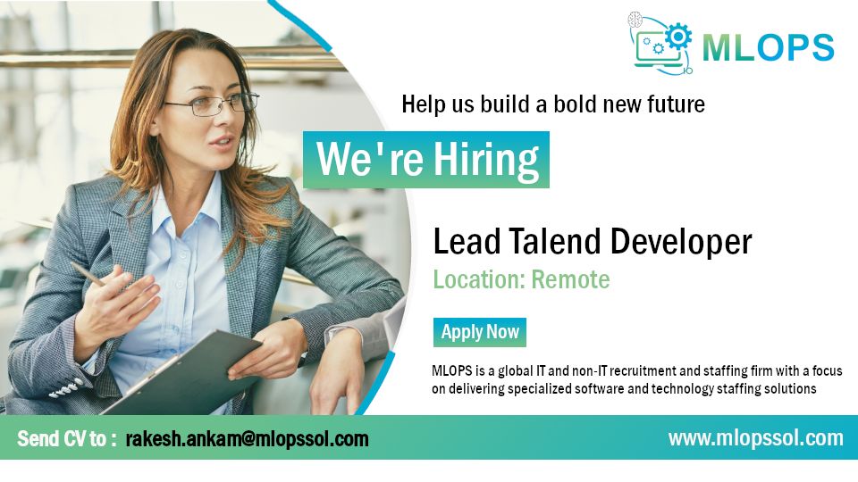 MLOPS Solutions Private Limited on LinkedIn: We are Hiring Lead Talend ... MLOPS Solutions Private Limited on LinkedIn: We are Hiring Lead Talend ...