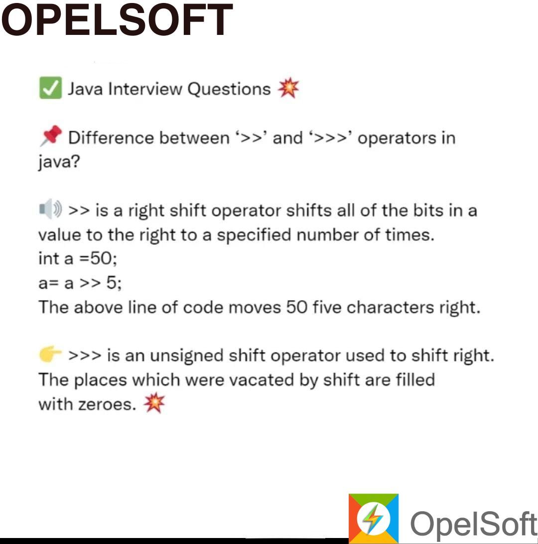 Opelsoft on LinkedIn: #java #interview #javaprogramming # ... Opelsoft on LinkedIn: #java #interview #javaprogramming # ...