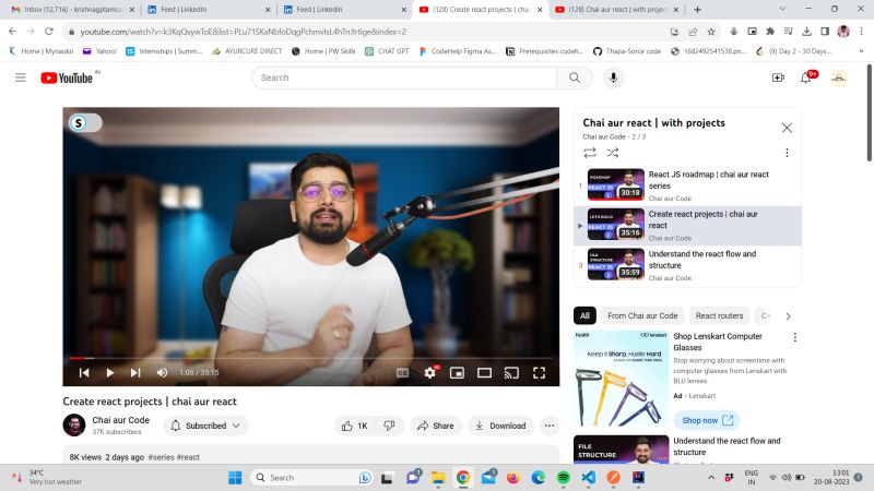 Krishna Gupta on LinkedIn: #reactjs #chai #react #youtube # ... Krishna Gupta on LinkedIn: #reactjs #chai #react #youtube # ...