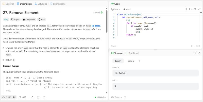 #100daysofcode #leetcode #problemsolving #arraymanipulation #coding ... #100daysofcode #leetcode #problemsolving #arraymanipulation #coding ...