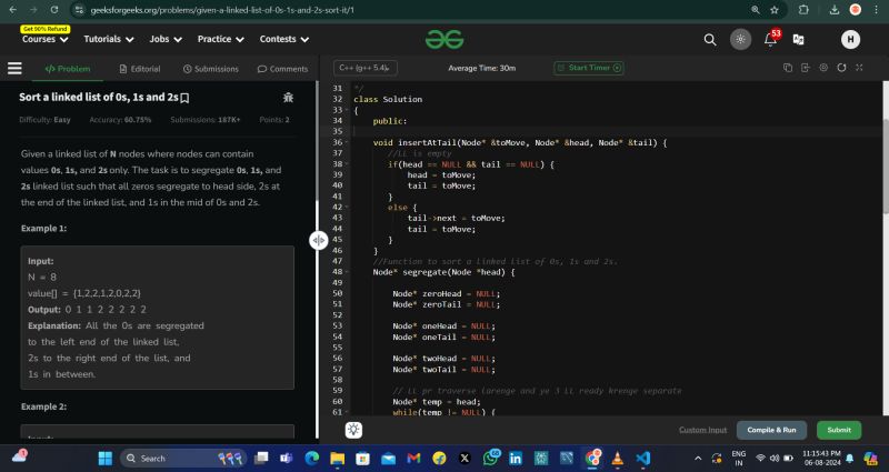 Himanshu Kumar on LinkedIn: #coding #linkedlists #problemsolving #dsa Himanshu Kumar on LinkedIn: #coding #linkedlists #problemsolving #dsa
