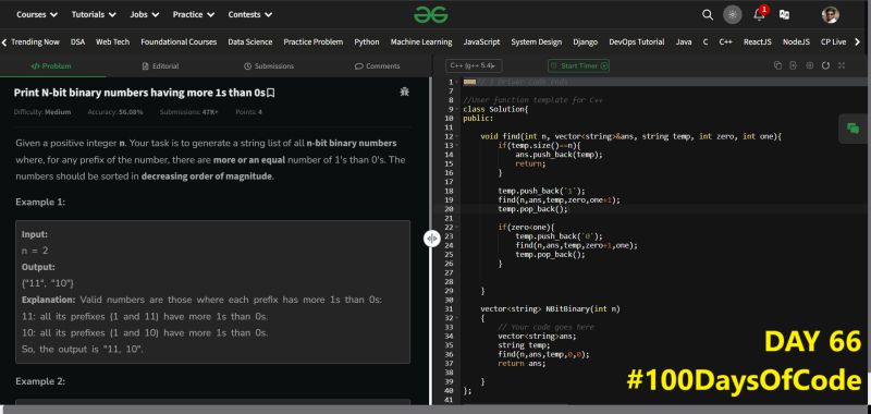 #100daysofcode #dsa #recursion #backtracking #binarynumbers # ... #100daysofcode #dsa #recursion #backtracking #binarynumbers # ...