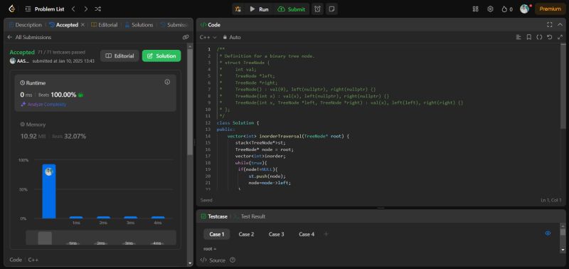 Aashay Srivastava on LinkedIn: #dsa #binarytree #inordertraversal # ... Aashay Srivastava on LinkedIn: #dsa #binarytree #inordertraversal # ...