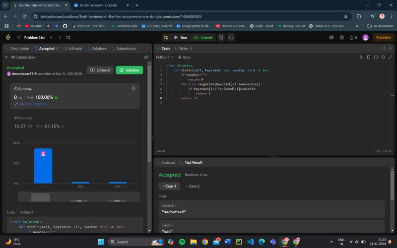 Simran Yadav on LinkedIn: #100daysofcode #python #leetcode # ... Simran Yadav on LinkedIn: #100daysofcode #python #leetcode # ...