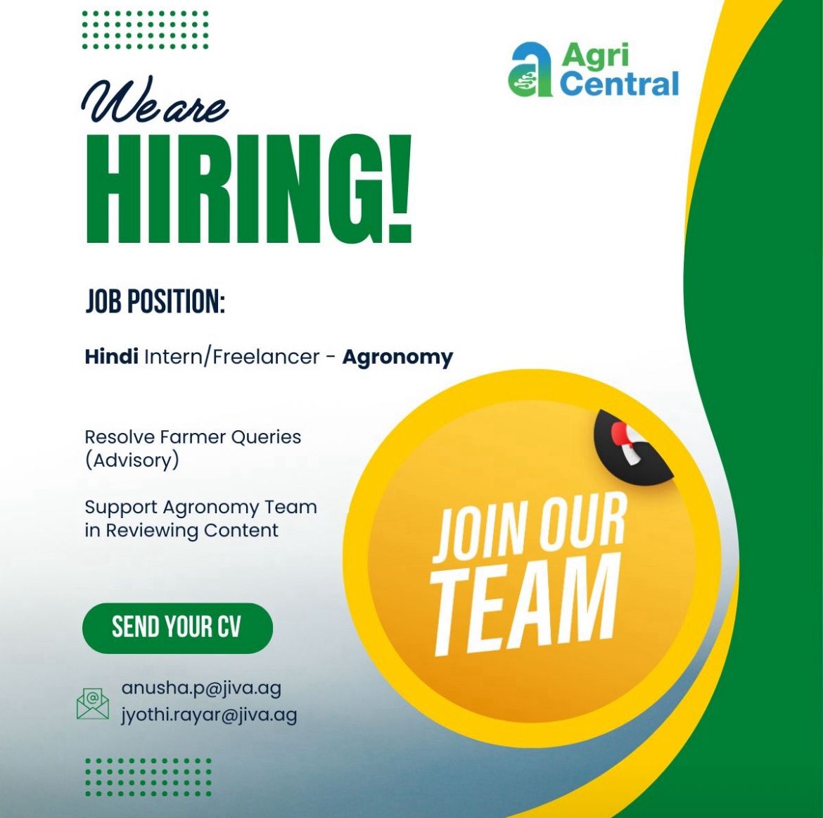Agriculture Private Jobs on LinkedIn: #jobpost #agronomy #internship # ... Agriculture Private Jobs on LinkedIn: #jobpost #agronomy #internship # ...