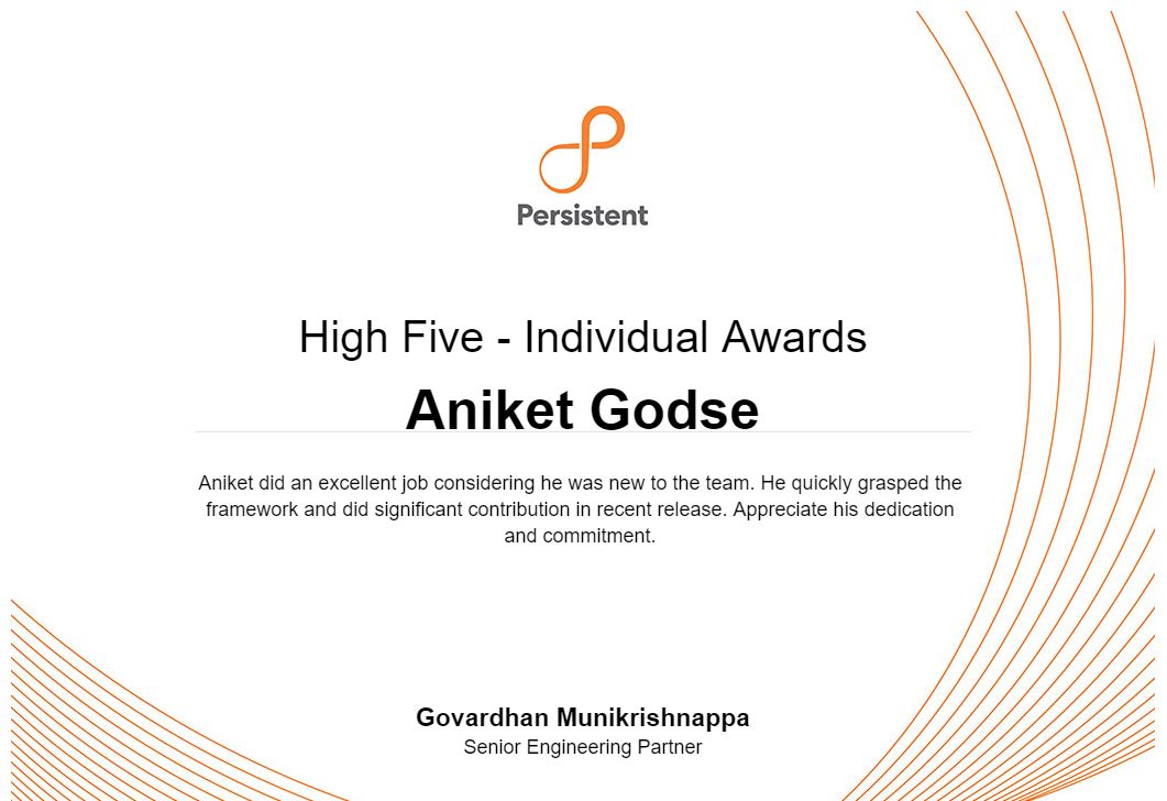 Aniket Godse on LinkedIn: Thank you for token of appreciation! Manish ... Aniket Godse on LinkedIn: Thank you for token of appreciation! Manish ...