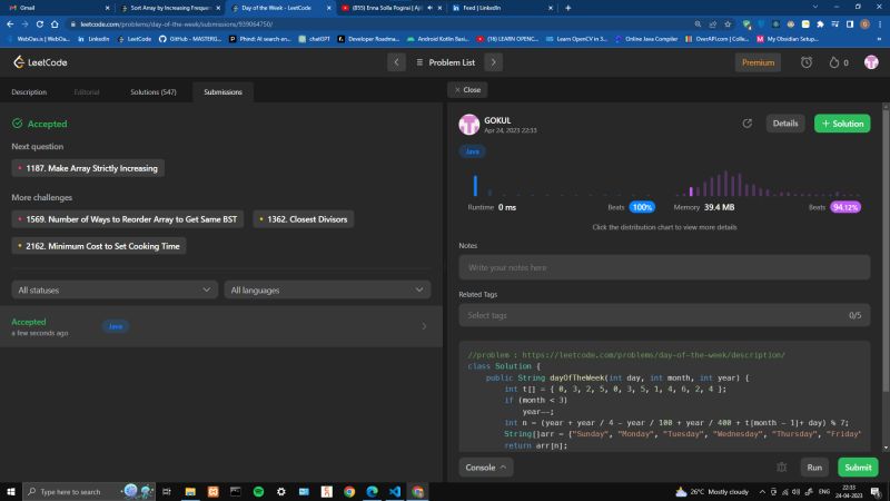 Gokul S on LinkedIn: #100daysofcodingchallenge #leetcode Gokul S on LinkedIn: #100daysofcodingchallenge #leetcode