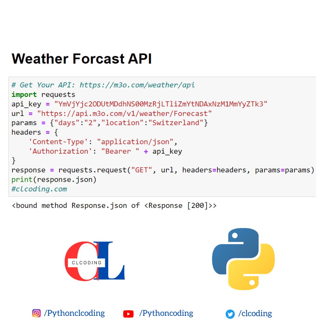 Python Coding on LinkedIn: Weather Forecast API Reference - Python API ... Python Coding on LinkedIn: Weather Forecast API Reference - Python API ...