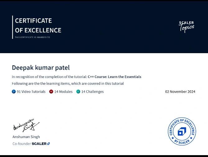 Deepak Singh on LinkedIn: #cplusplus #learningjourney # ... Deepak Singh on LinkedIn: #cplusplus #learningjourney # ...