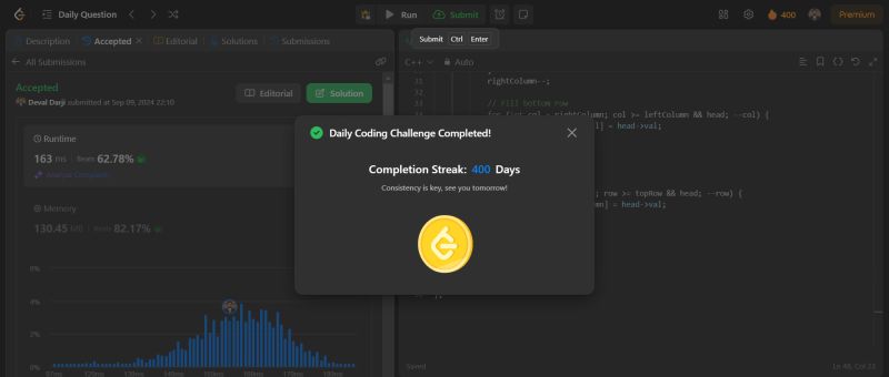Deval Darji on LinkedIn: #leetcode #codingjourney #400days #consistency ... Deval Darji on LinkedIn: #leetcode #codingjourney #400days #consistency ...