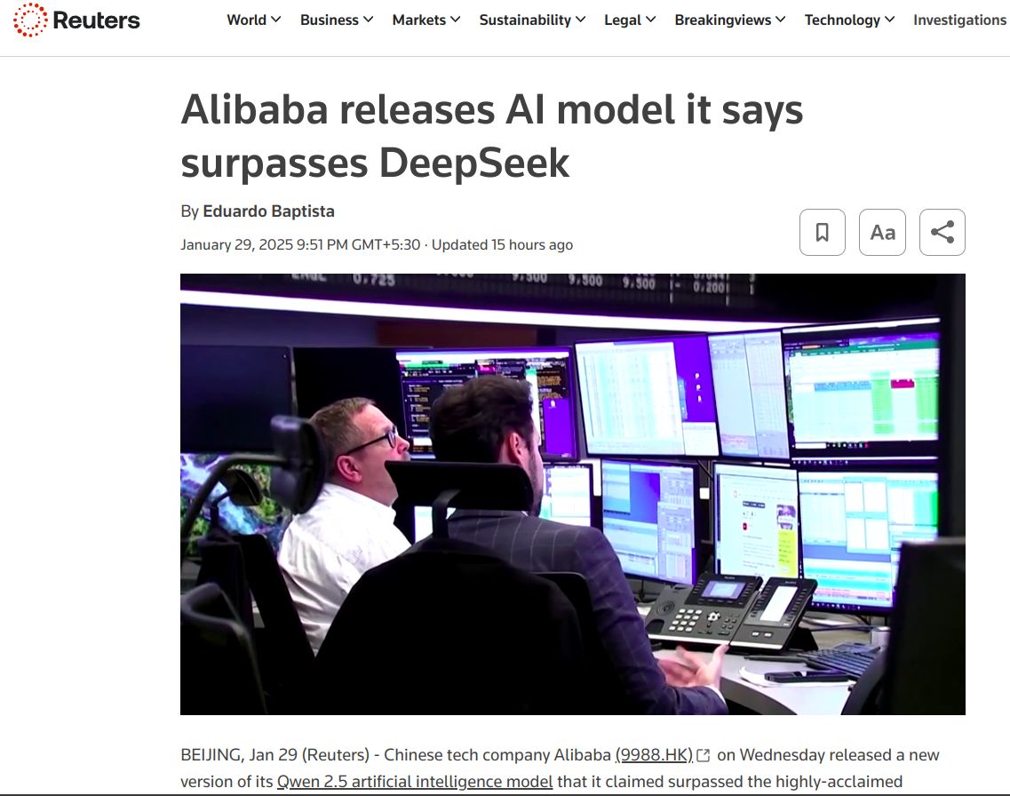 Tushar Kalra on LinkedIn: #ai #alibaba #deepseek #qwen2 #techwars Tushar Kalra on LinkedIn: #ai #alibaba #deepseek #qwen2 #techwars