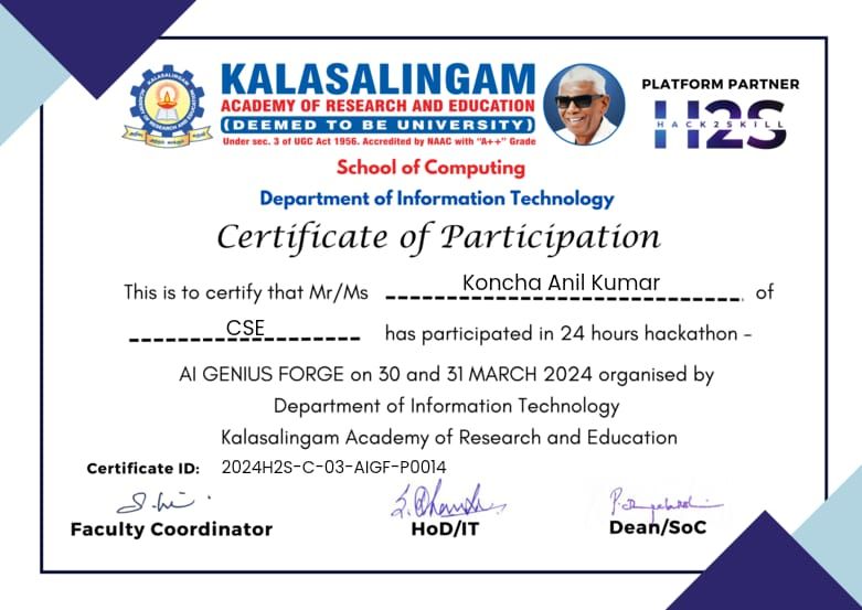 Koncha Anil Kumar on LinkedIn: #ai #hackathon #innovation #learning # ... Koncha Anil Kumar on LinkedIn: #ai #hackathon #innovation #learning # ...