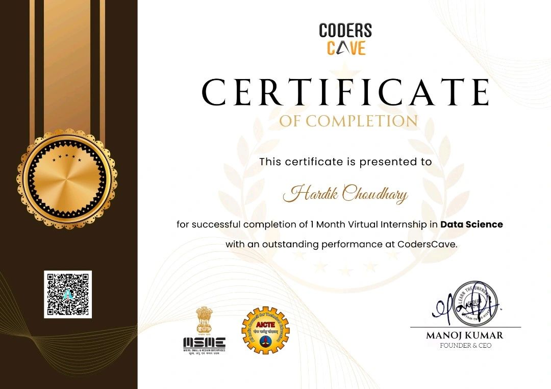 Hardik choudhary on LinkedIn: #datascience #internshipcomplete # ... Hardik choudhary on LinkedIn: #datascience #internshipcomplete # ...