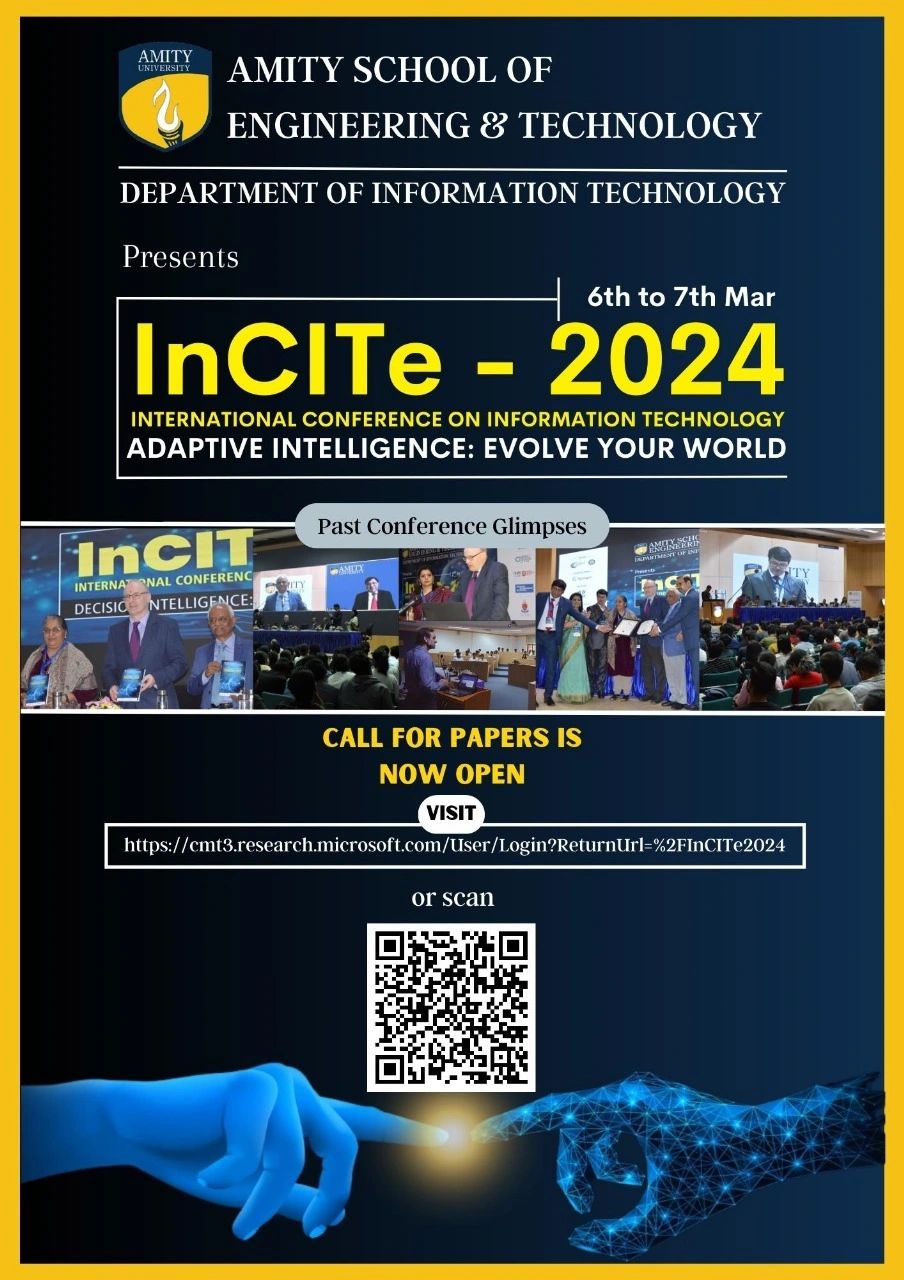 InCITe AMITY on LinkedIn: Call for Papers for International Conference ... InCITe AMITY on LinkedIn: Call for Papers for International Conference ...