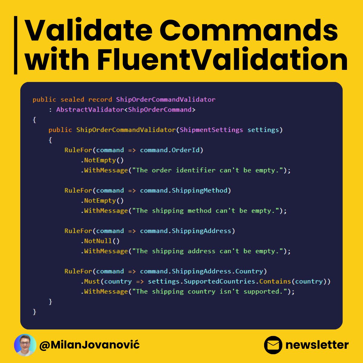 shirin alizadeh on LinkedIn: using FluentValidation for input ... shirin alizadeh on LinkedIn: using FluentValidation for input ...