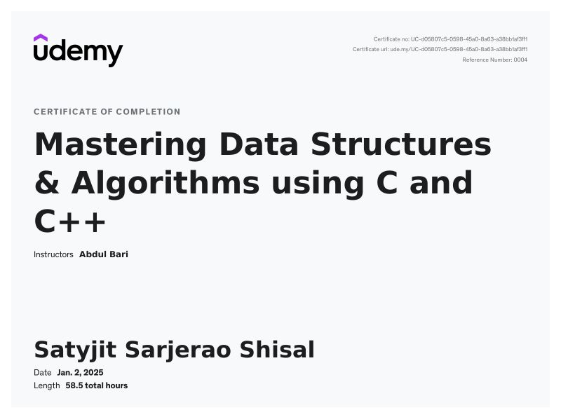 Satyjit Shisal on LinkedIn: #datastructures #algorithms #cprogramming # ... Satyjit Shisal on LinkedIn: #datastructures #algorithms #cprogramming # ...