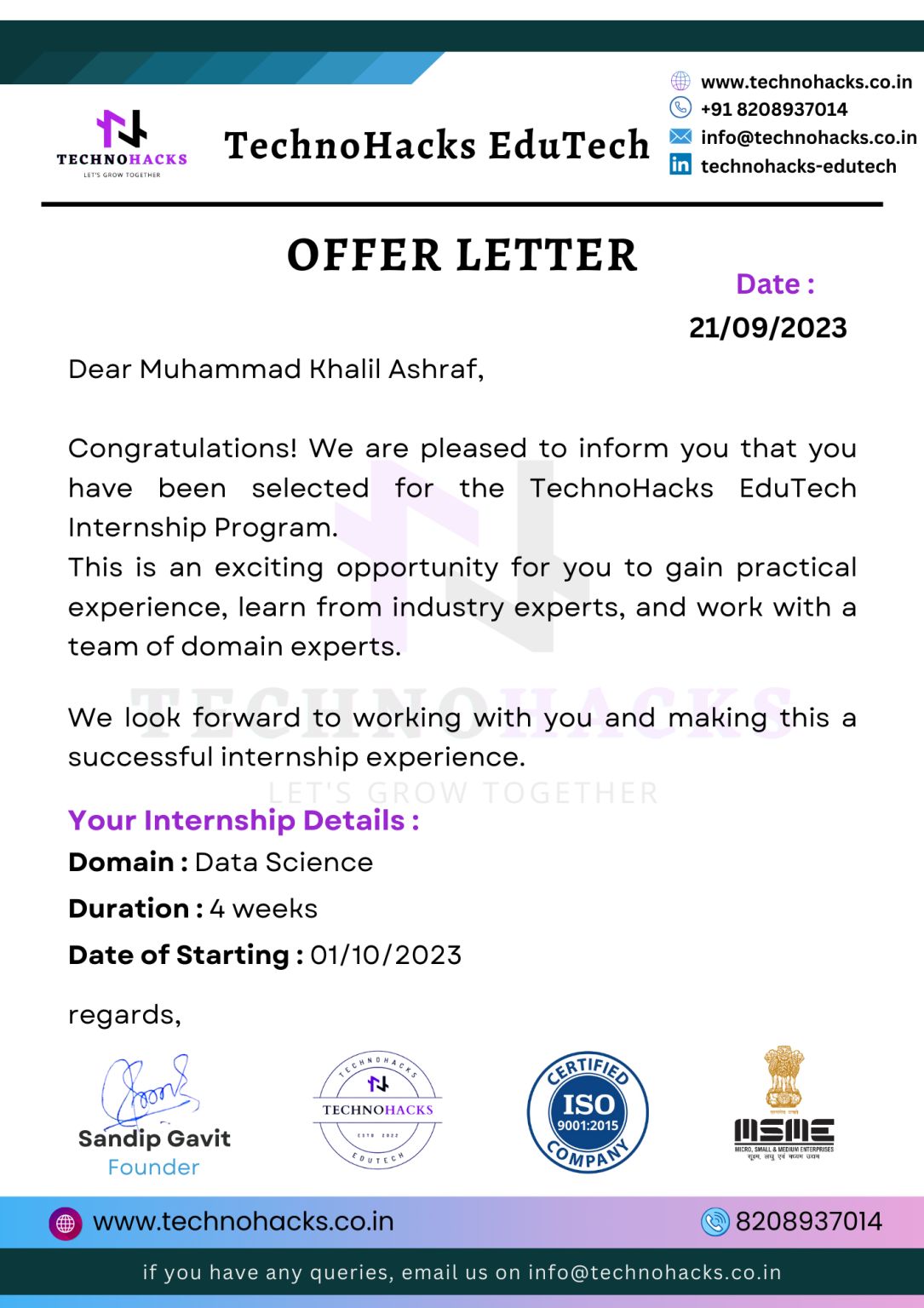 Muhammad Khalil Ashraf on LinkedIn: #datascience #internship Muhammad Khalil Ashraf on LinkedIn: #datascience #internship