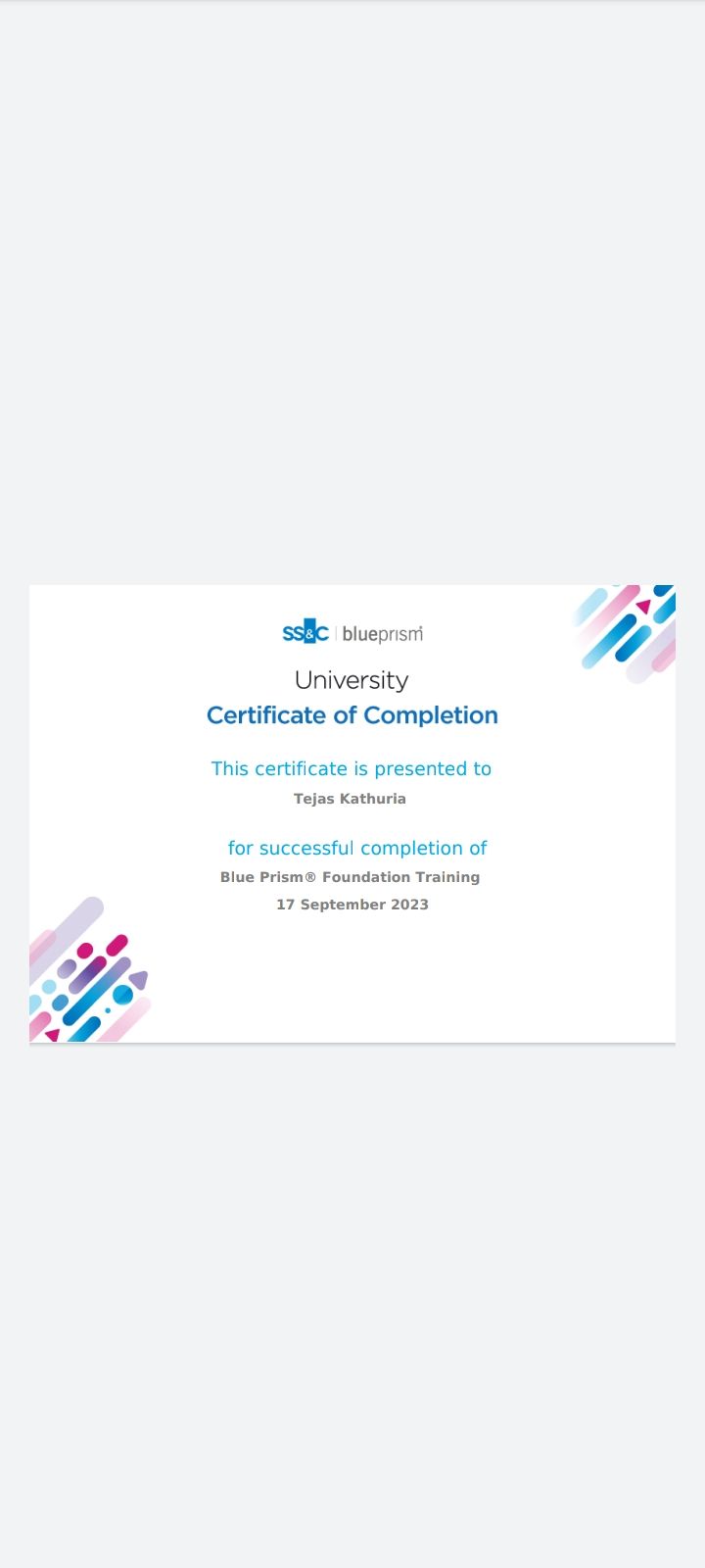 Tejas Kathuria on LinkedIn: #cohort6 #internship #galgotias #blueprism Tejas Kathuria on LinkedIn: #cohort6 #internship #galgotias #blueprism