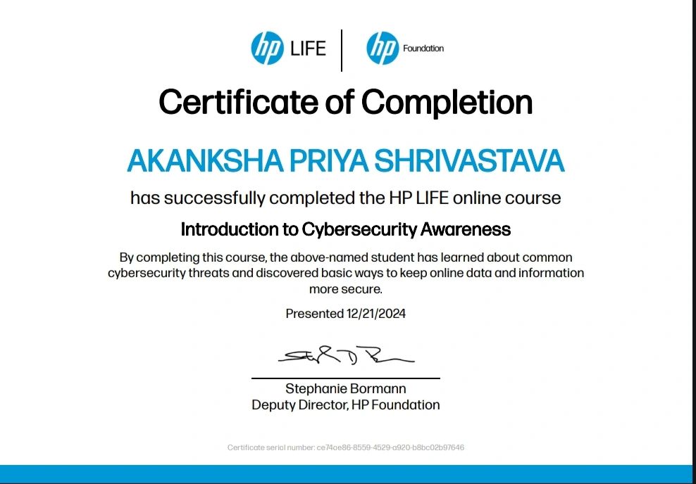 AKANKSHA PRIYA SHRIVASTAVA on LinkedIn: #cybersecurity # ... AKANKSHA PRIYA SHRIVASTAVA on LinkedIn: #cybersecurity # ...