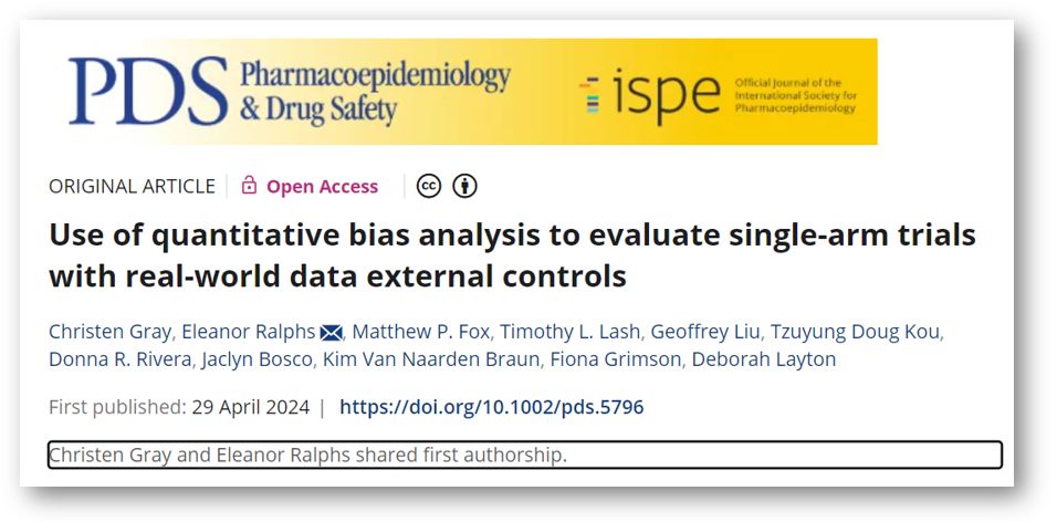 New ISPE publication on quantitative bias analysis on RWD | Eleanor ... New ISPE publication on quantitative bias analysis on RWD | Eleanor ...