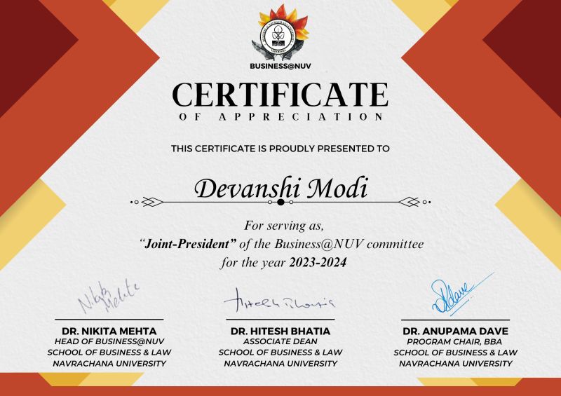 Devanshi Modi on LinkedIn: Reflecting on my time as Joint President of ... Devanshi Modi on LinkedIn: Reflecting on my time as Joint President of ...