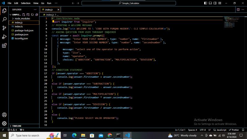 #cli #calculator #npm #developertools | Furqan Haider #cli #calculator #npm #developertools | Furqan Haider