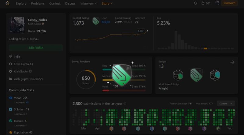 Krish Gupta on LinkedIn: #leetcode #knight #coding #dsa | 14 comments Krish Gupta on LinkedIn: #leetcode #knight #coding #dsa | 14 comments