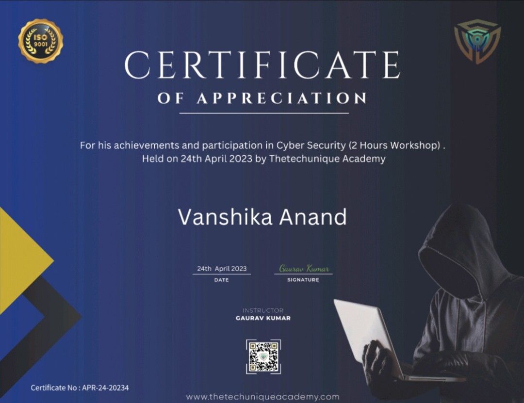 Vanshika Anand on LinkedIn: #cybersecurity #ethicalhacking # ... Vanshika Anand on LinkedIn: #cybersecurity #ethicalhacking # ...