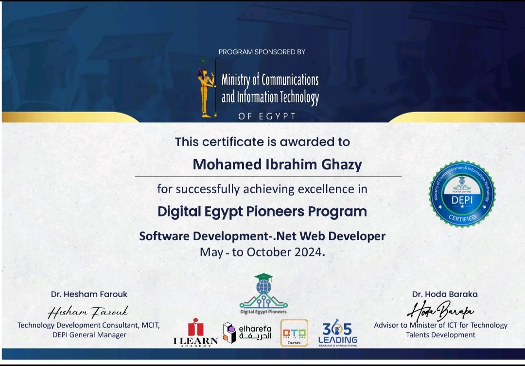#dotnet #backenddevelopment #depi | Mohamed Ibrahim | 37 comments #dotnet #backenddevelopment #depi | Mohamed Ibrahim | 37 comments