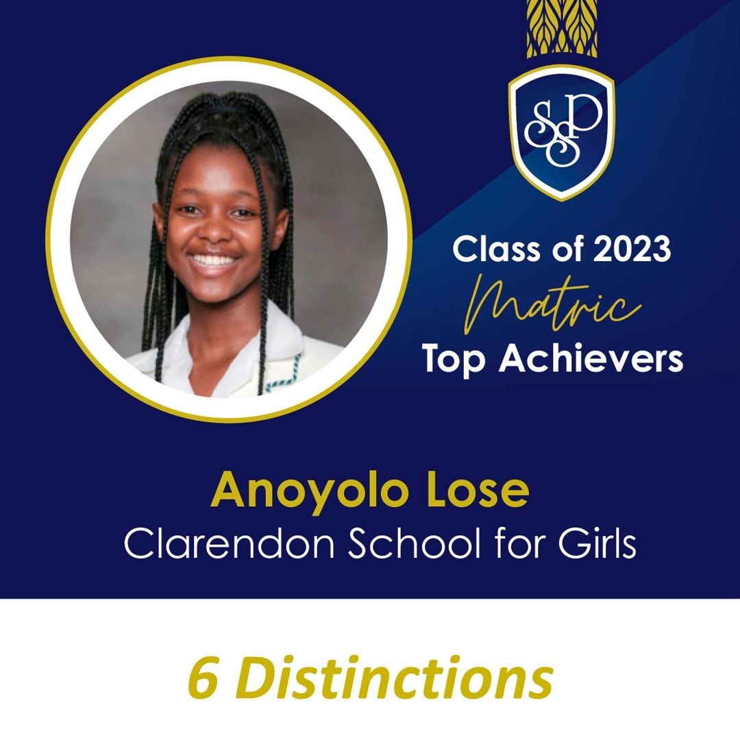 SSP CLASS OF 2023 Top Achiever is ANOYOLO LOSE of Clarendon Girls High ... SSP CLASS OF 2023 Top Achiever is ANOYOLO LOSE of Clarendon Girls High ...