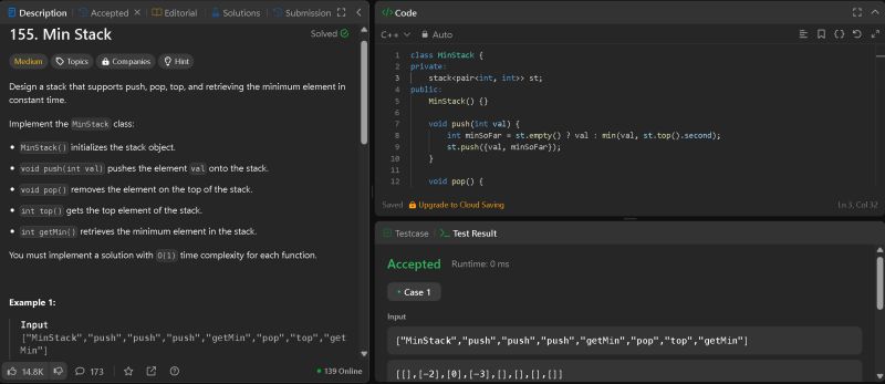 #100daysofcode #leetcode #stack #algorithms #codingchallenge… | Raj Borse #100daysofcode #leetcode #stack #algorithms #codingchallenge… | Raj Borse