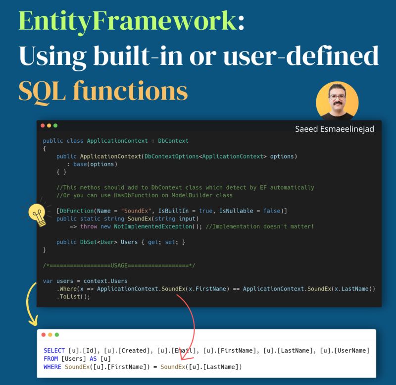 Saeed Esmaeelinejad on LinkedIn: EntityFramework: Using built-in or ... Saeed Esmaeelinejad on LinkedIn: EntityFramework: Using built-in or ...