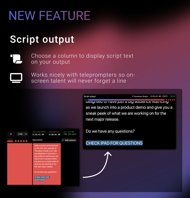 Rundown Studio on LinkedIn: New feature alert: Generate a script output ... Rundown Studio on LinkedIn: New feature alert: Generate a script output ...