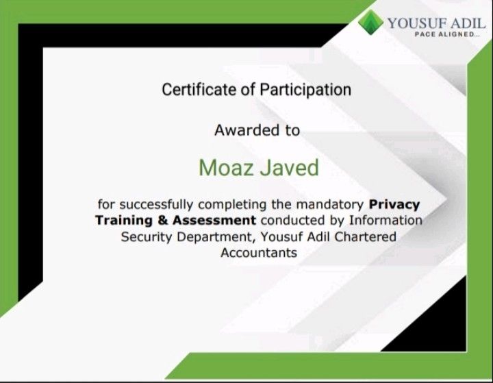 Moaz Javed on LinkedIn: Successfully completed the Moaz Javed on LinkedIn: Successfully completed the