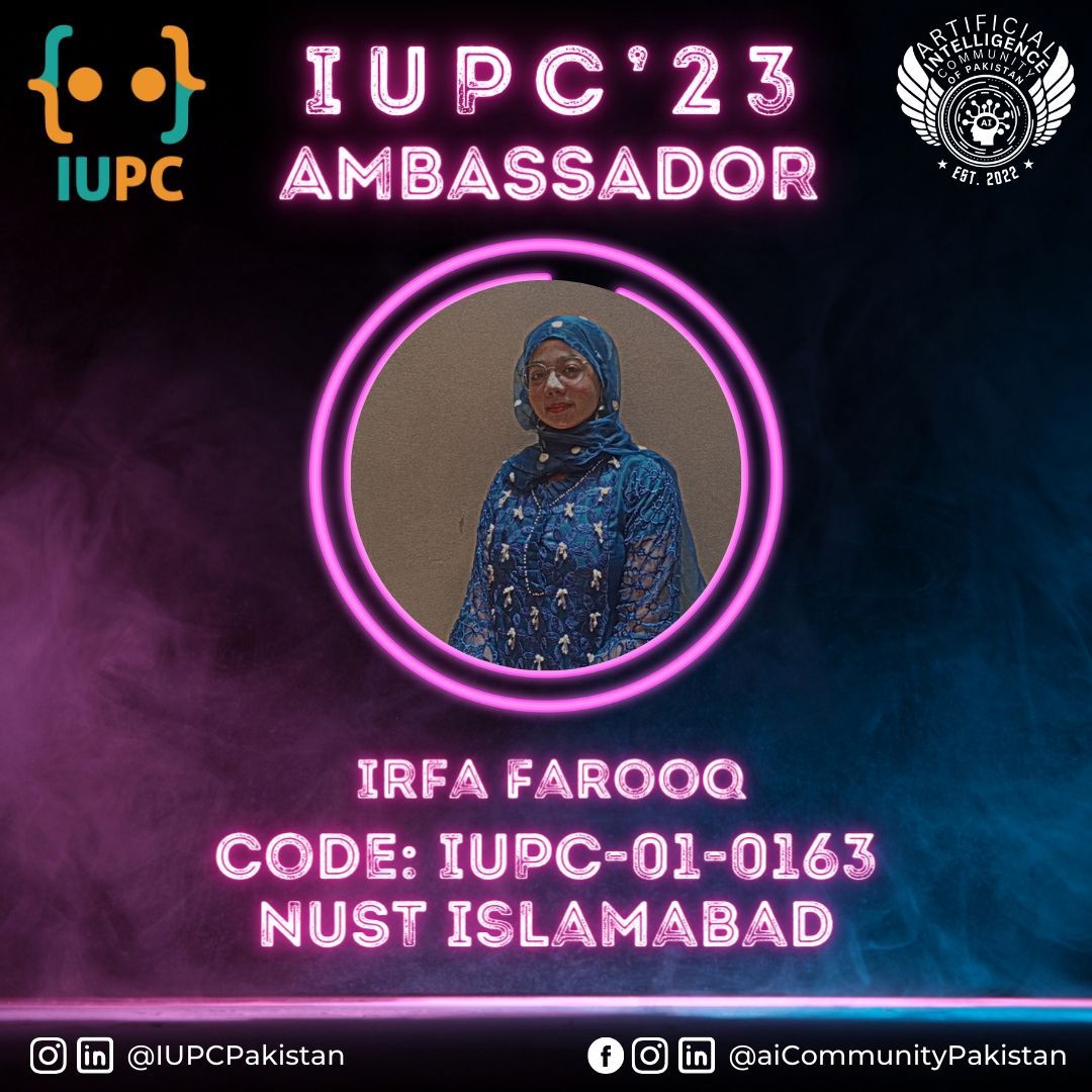 Irfa Farooq on LinkedIn: #codingcompetition #ambassador #discountcode # ... Irfa Farooq on LinkedIn: #codingcompetition #ambassador #discountcode # ...