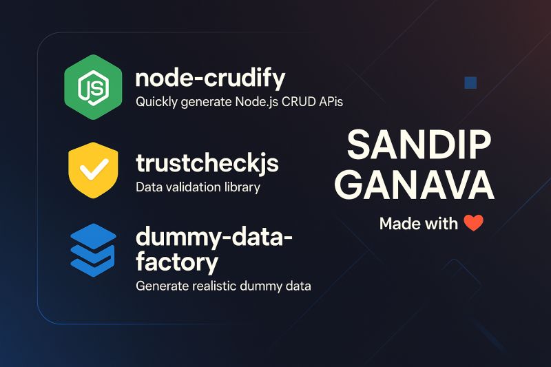#npm #javascript #typescript #nodejs #opensource #developers… | Sandip ... #npm #javascript #typescript #nodejs #opensource #developers… | Sandip ...