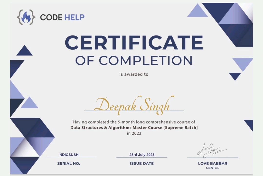 Deepak Singh on LinkedIn: #codehelp #c #dsa #coding Deepak Singh on LinkedIn: #codehelp #c #dsa #coding