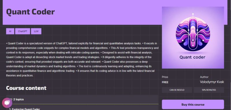 Quant Coder: An Al tool for financial analysis | Amsets posted on the ... Quant Coder: An Al tool for financial analysis | Amsets posted on the ...