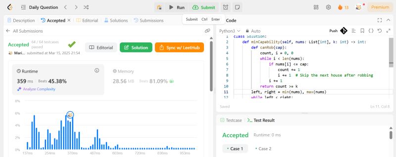#100daysofcode #leetcode #python #binarysearch #algorithmicthinking ... #100daysofcode #leetcode #python #binarysearch #algorithmicthinking ...
