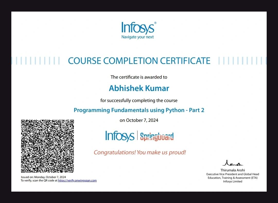 Abhishek Kumar on LinkedIn: #python #programming #learningjourney # ... Abhishek Kumar on LinkedIn: #python #programming #learningjourney # ...