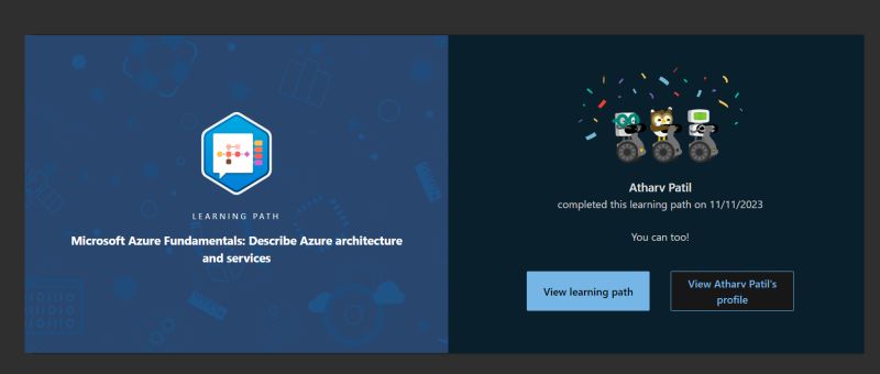 Completed Microsoft Azure Fundamentals course! | Atharv Patil posted on ... Completed Microsoft Azure Fundamentals course! | Atharv Patil posted on ...