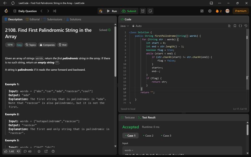 Day 59 of #100DaysOfCodeChallenge: Uncovering palindromic mysteries ... Day 59 of #100DaysOfCodeChallenge: Uncovering palindromic mysteries ...