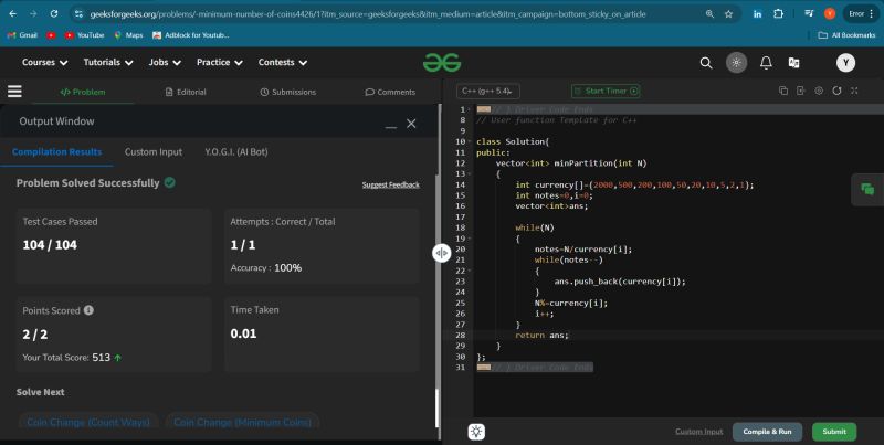 Yash Kumar on LinkedIn: #dsa #codingchallenge #learningandgrowing # ... Yash Kumar on LinkedIn: #dsa #codingchallenge #learningandgrowing # ...