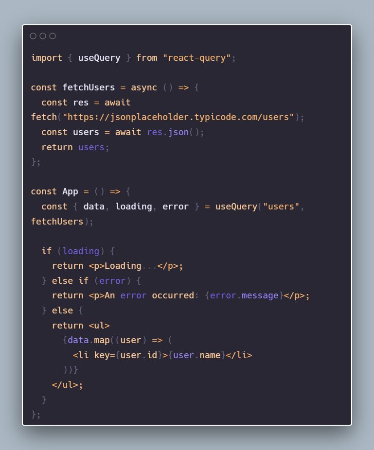 Usama Kashif on LinkedIn: #reactjs #reactquery #datafetching # ... Usama Kashif on LinkedIn: #reactjs #reactquery #datafetching # ...