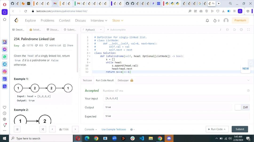 Palindrome in linked list: a Python solution | Ayesha Mehmood posted on ... Palindrome in linked list: a Python solution | Ayesha Mehmood posted on ...
