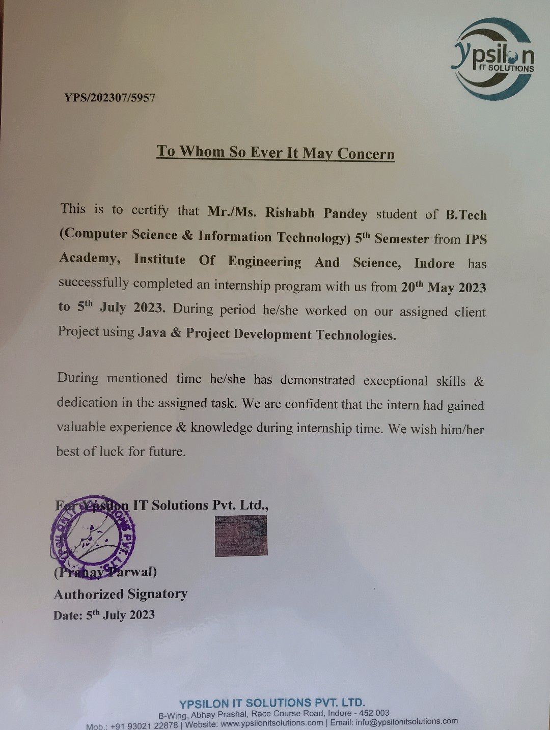Rishabh Pandey on LinkedIn: #internshipjourney #professionalgrowth # ... Rishabh Pandey on LinkedIn: #internshipjourney #professionalgrowth # ...